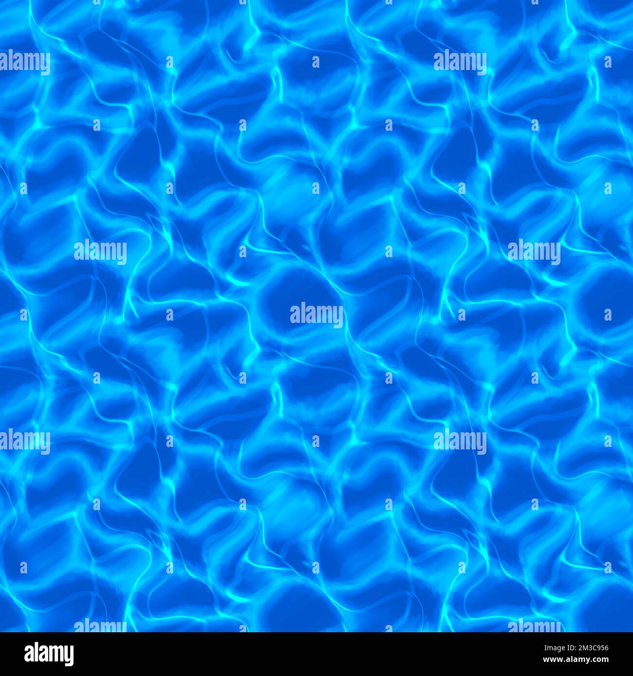 Seamless caustic overlay. caustics below water surface. Pool water with ...
