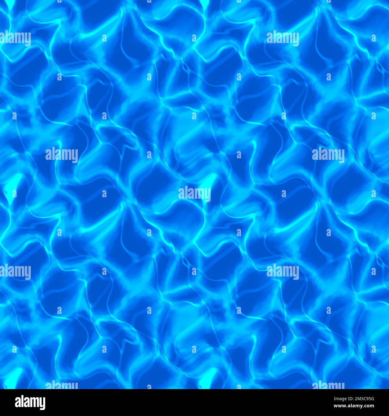 Seamless caustic overlay. caustics below water surface. Pool water with ...