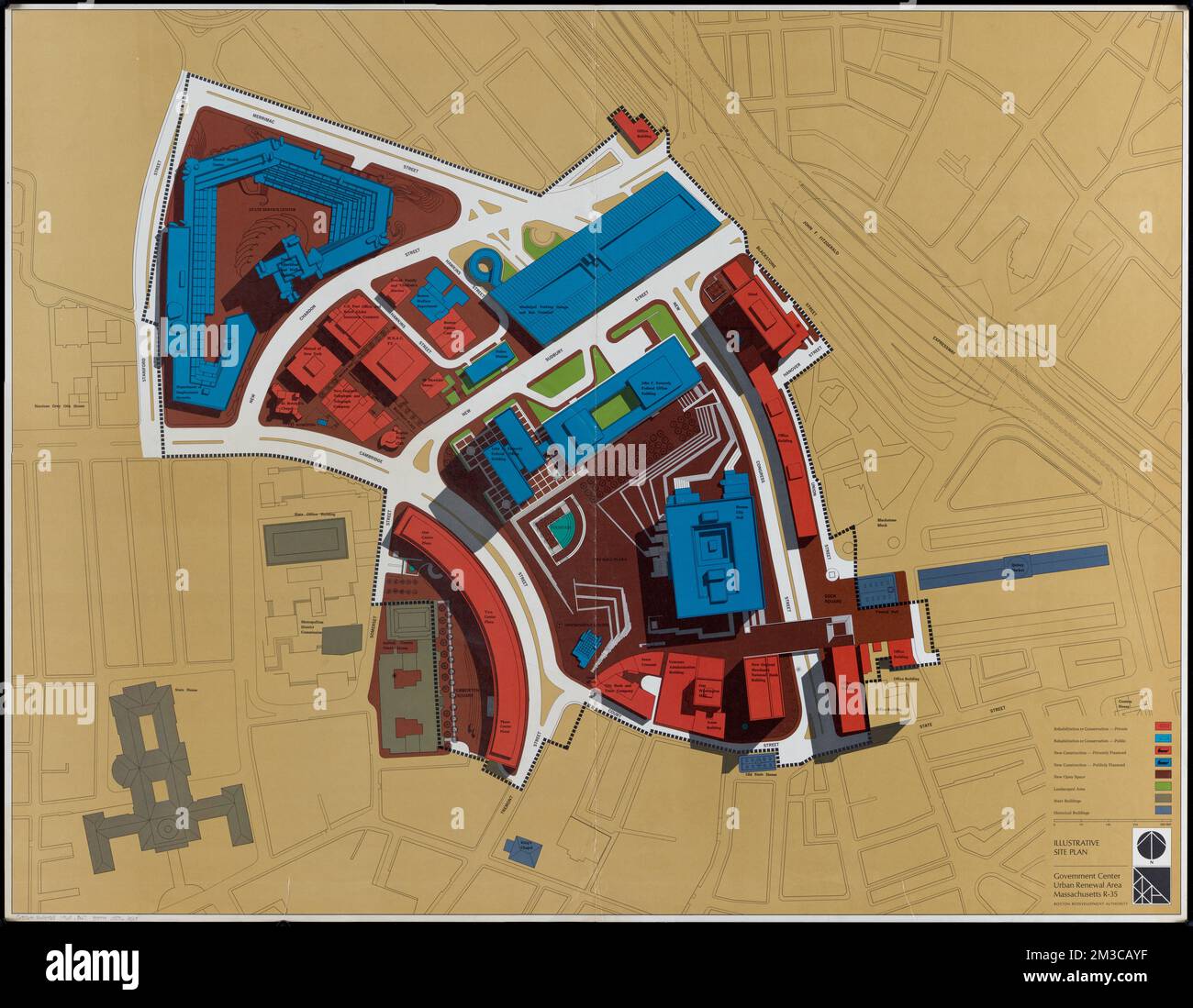 Illustrative site plan : Government Center urban renewal area ...