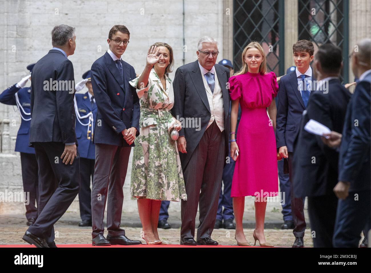 Prince Nicolas, Princess Claire of Belgium, Prince Laurent of Belgium ...