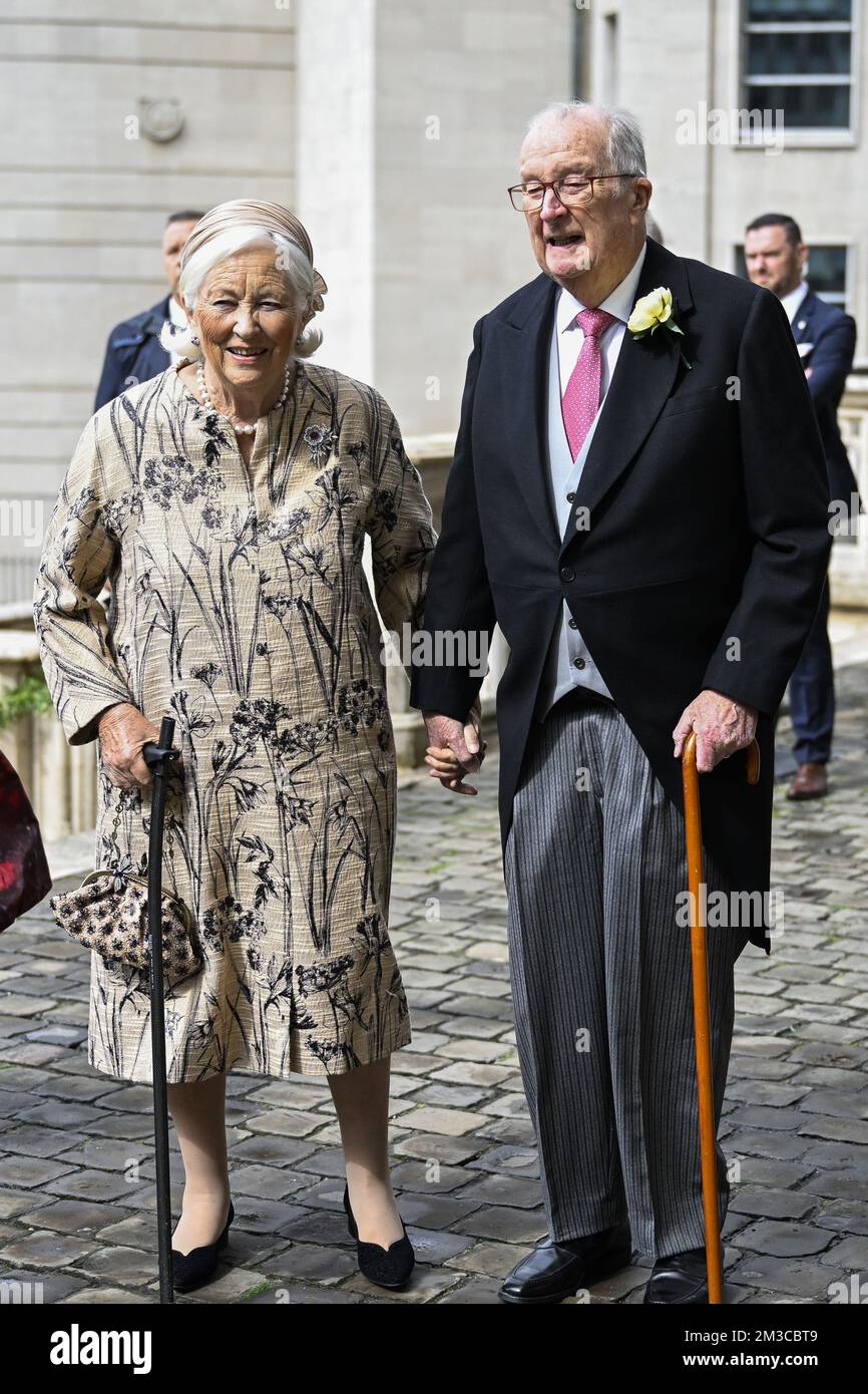 Queen Paola of Belgium and King Albert II of Belgium pictured arriving ...