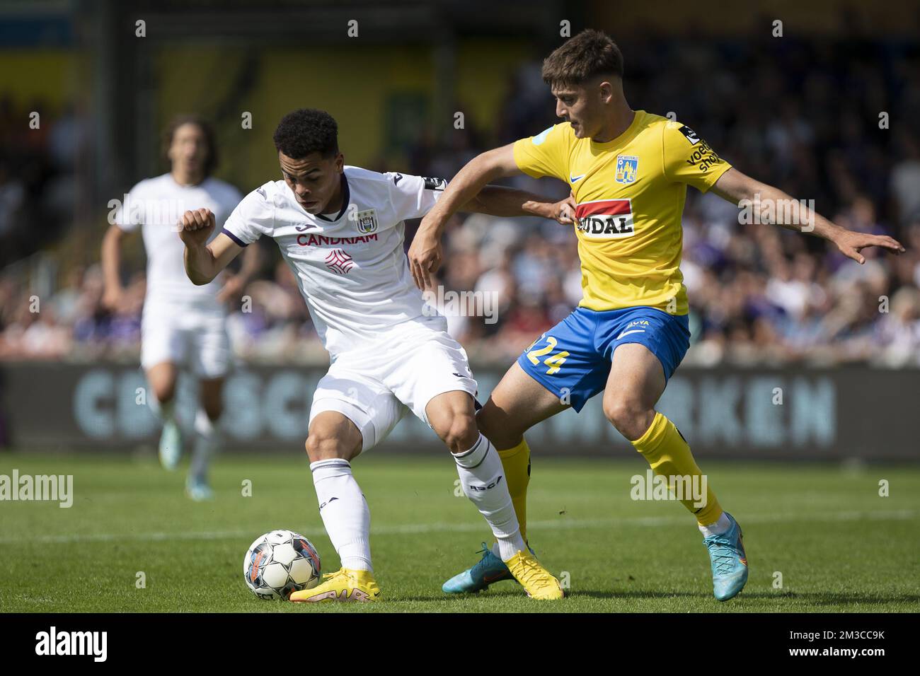 Anderlecht's Mario Stroeykens and Westerlo's Ravil Tagir pictured in ...