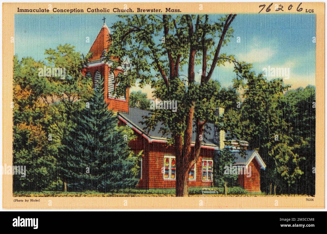 Immaculate Conception Catholic Church, Brewster, Mass. , Churches, Tichnor Brothers Collection ...