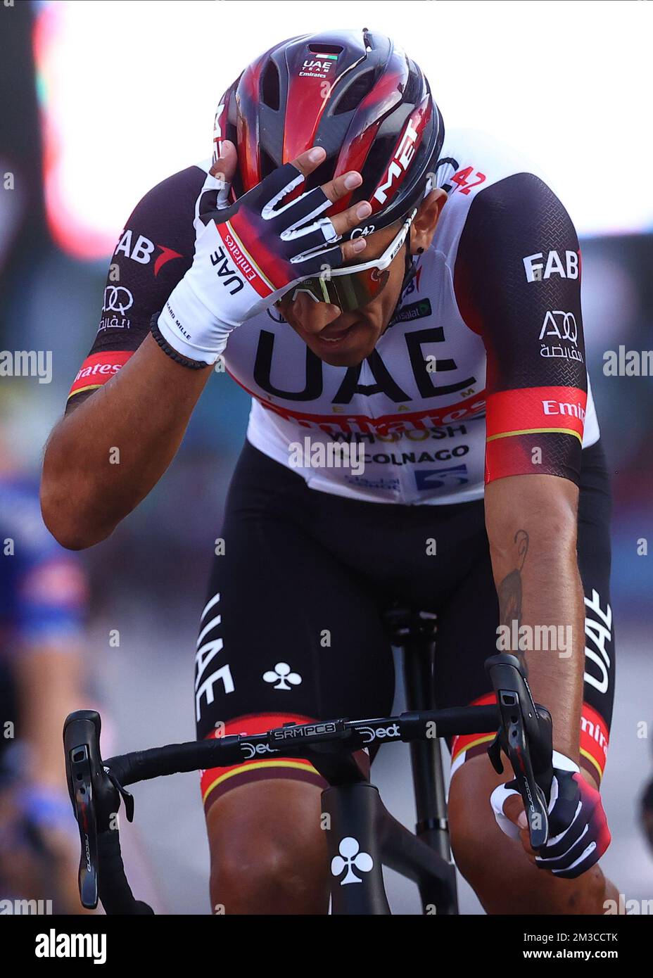 Colombian Juan Sebastian Molano of UAE Team Emirates celebrates after ...