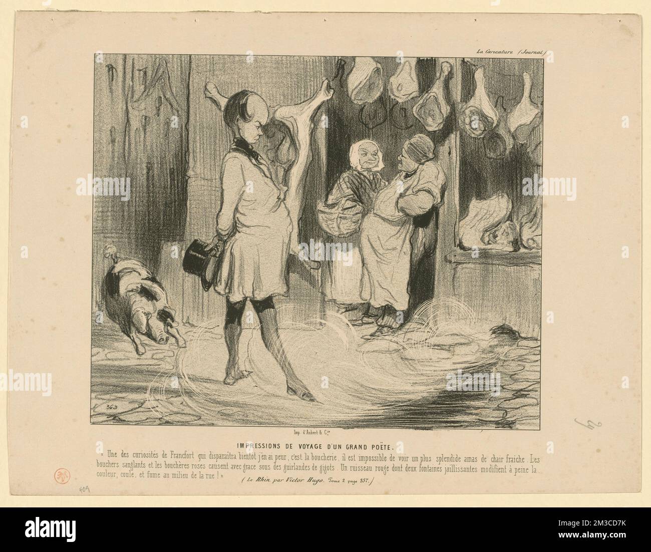 Impressions de voyage d'un grand poëte , Authors, Hugo, Victor, 1802-1885. Honoré Daumier (1808 ...