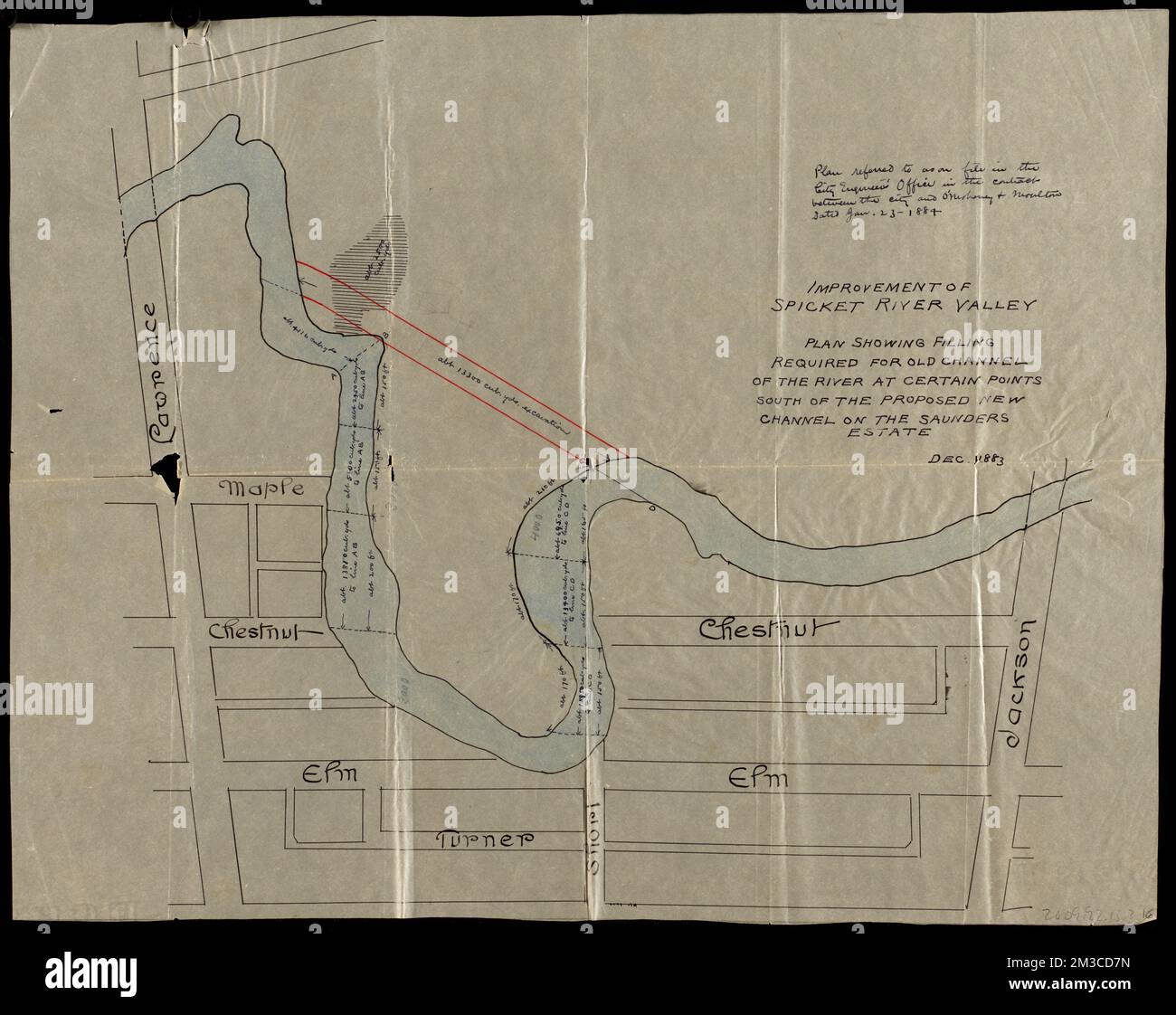 Improvement of Spicket River Valley : Plan showing filling required for ...