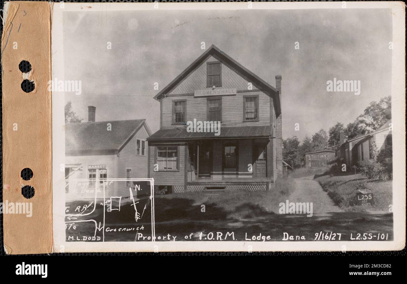 Improved Order of Red Men Lodge, house ('Red Men's Hall'), Dana, Mass ...