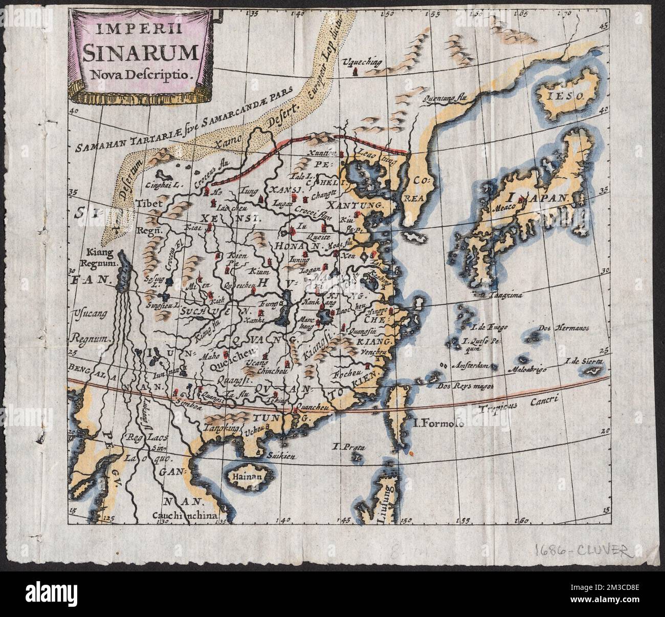 Imperii Sinarum nova descriptio ,. Ralph Finos Map Collection Stock ...