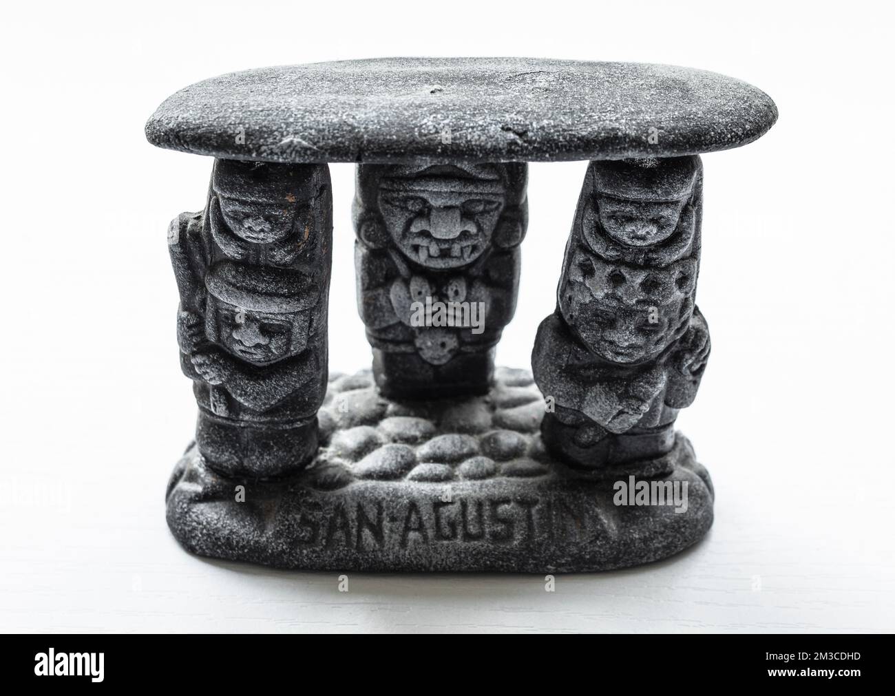 Closeup to An ancient ceramic pre columbus figurines of famous San ...