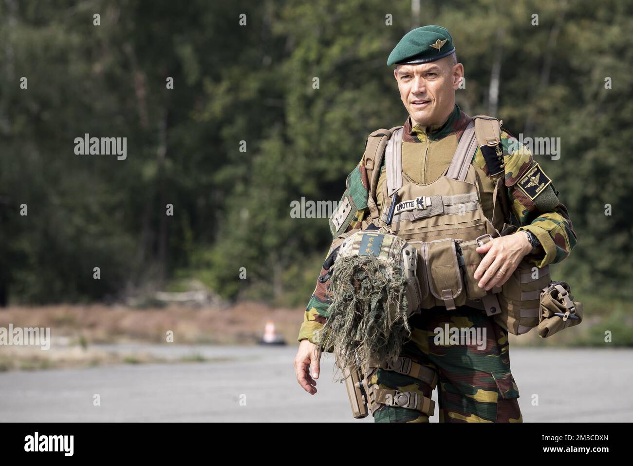 Colonel Frédéric Linotte pictured during a press briefing on Storm Tide ...
