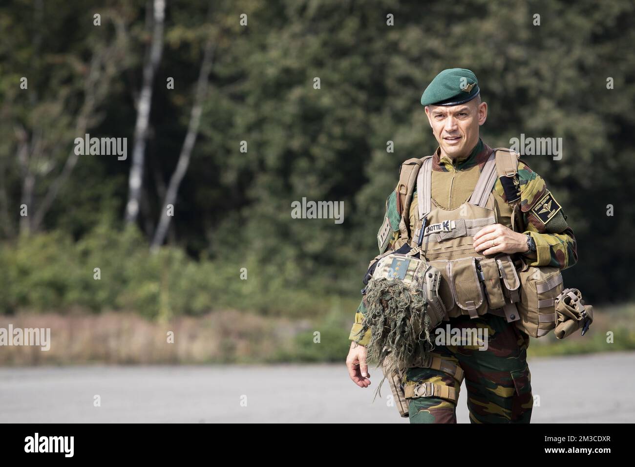 Colonel Frédéric Linotte pictured during a press briefing on Storm Tide ...