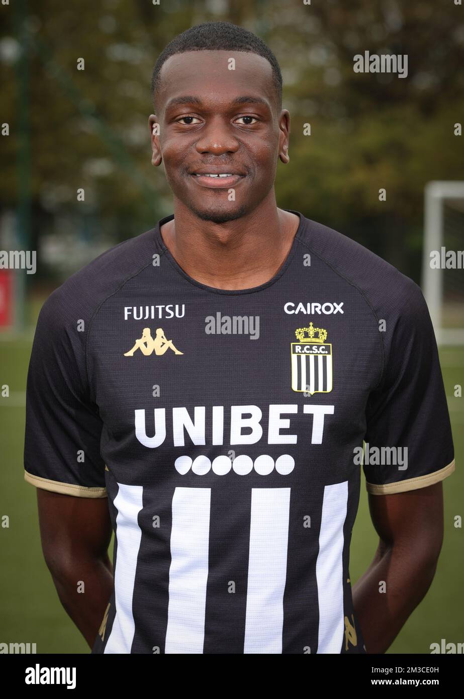 Charleroi's Levi Malungu poses for a team picture, at the 2022-2023 ...