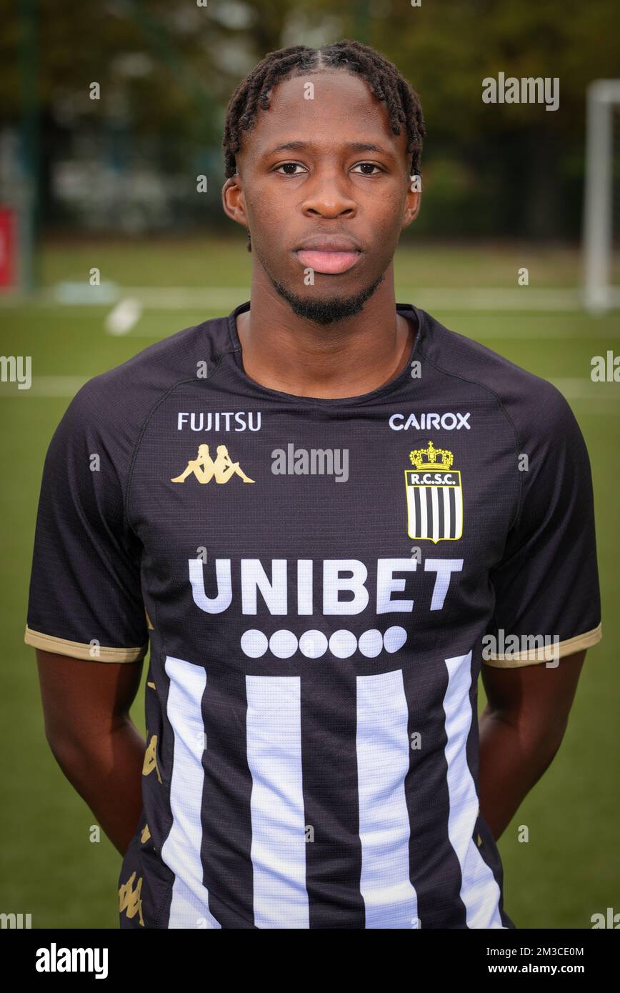 Charleroi's Tidiane Sangare poses for a team picture, at the 2022-2023 ...