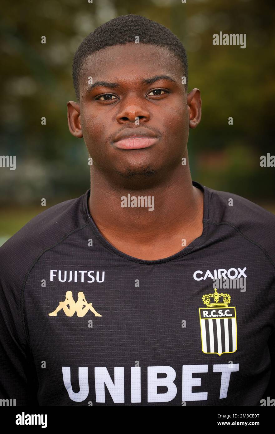 Charleroi's Mitchy Ntello poses for a team picture, at the 2022-2023 ...