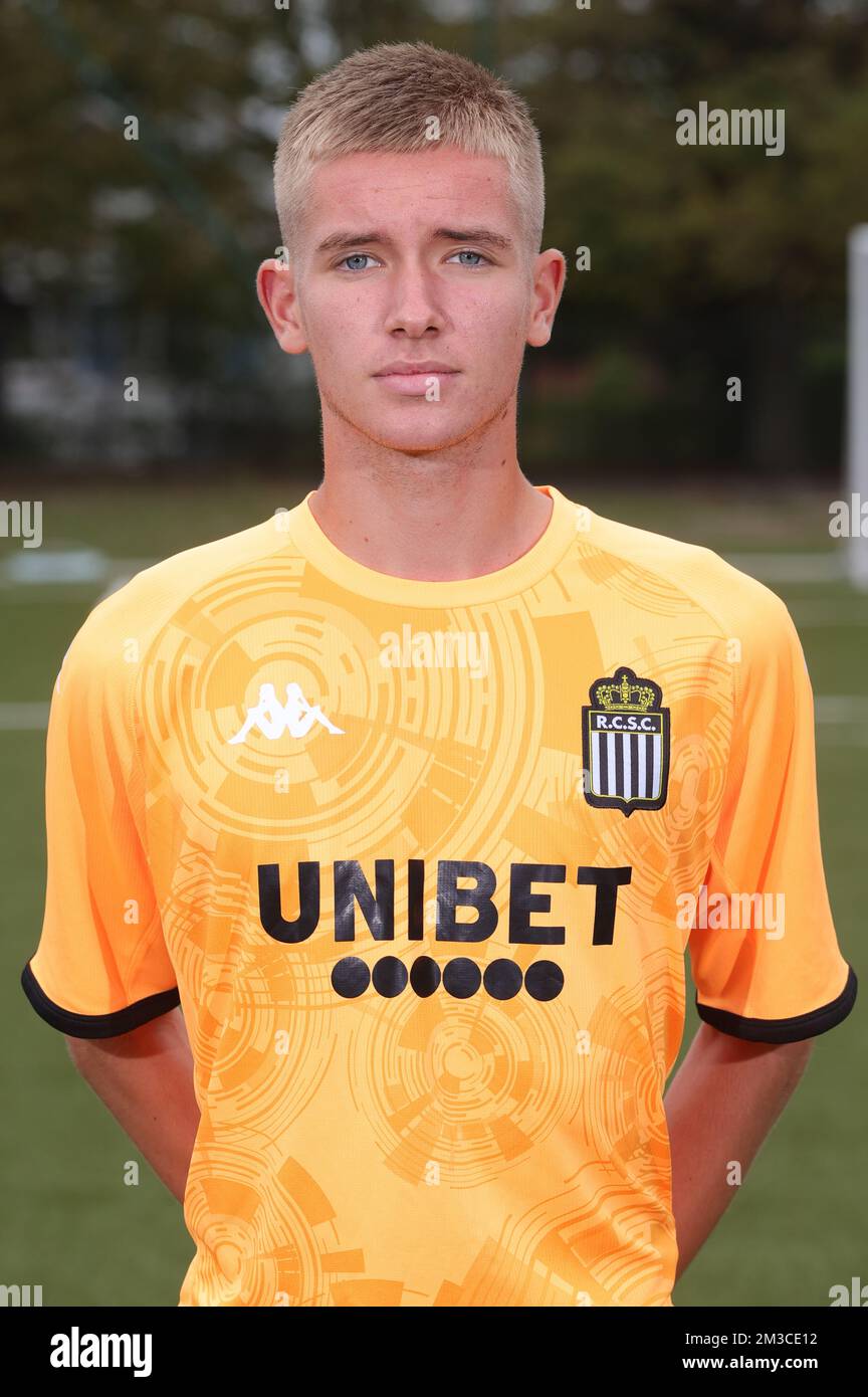 Charleroi's goalkeeper Nicolas Closset poses for a team picture, at the ...