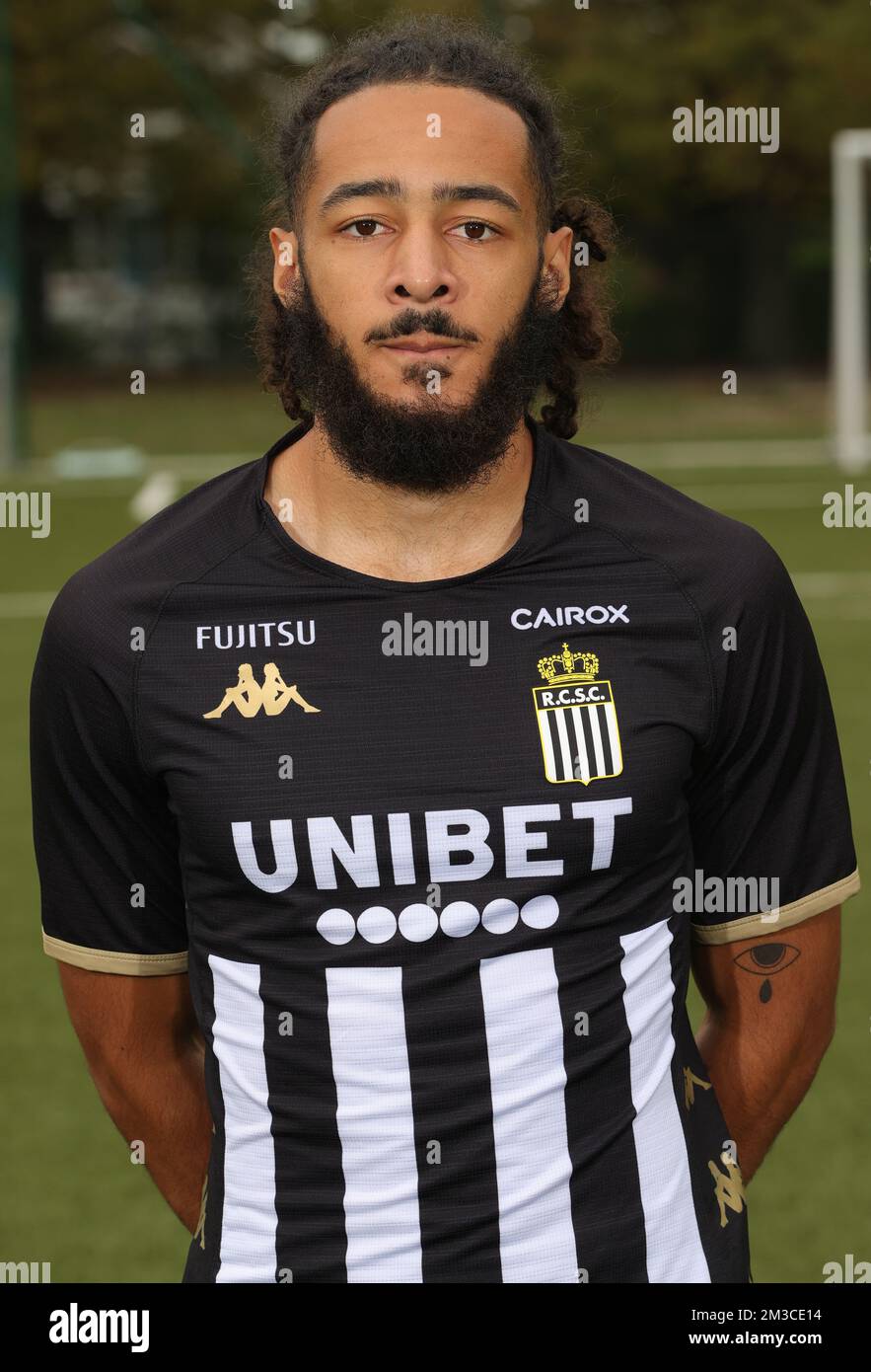 Charleroi's Milan Mbeng poses for a team picture, at the 2022-2023 ...