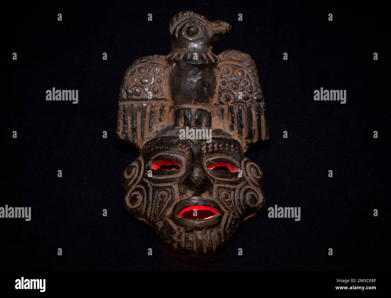 An ancient ceramic pre columbus mask based in American indigenous ...