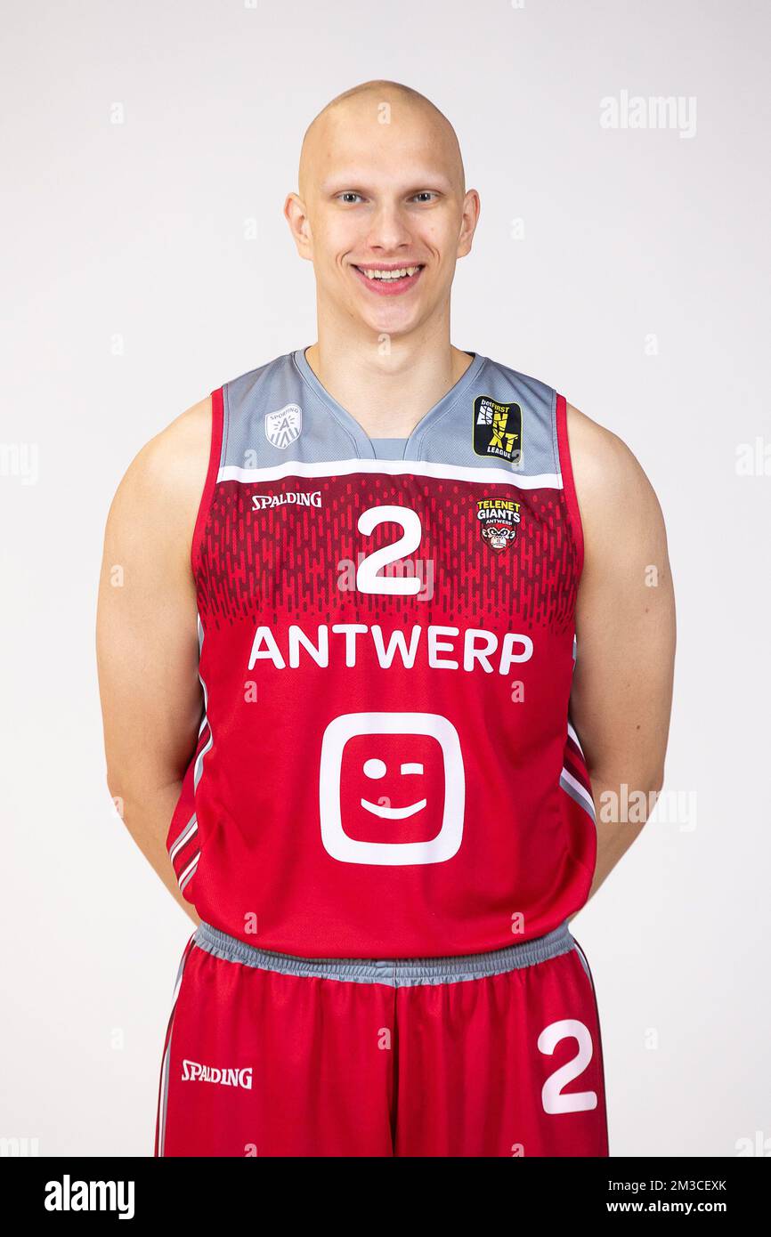 Antwerp's Quinten Smout poses at a photoshoot of Belgian Basketball ...