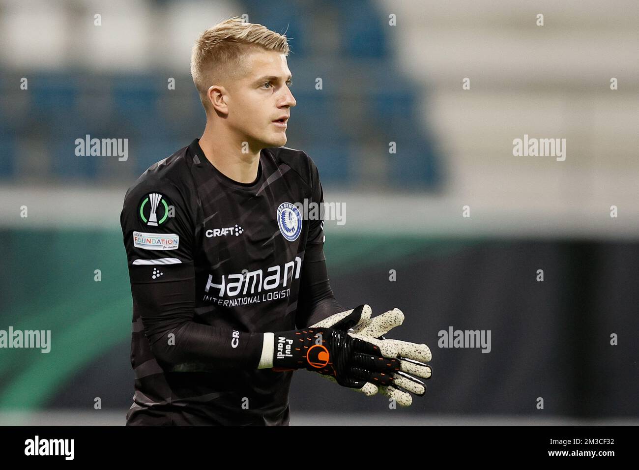 Gent's goalkeeper Paul Nardi pictured during a soccer match between ...