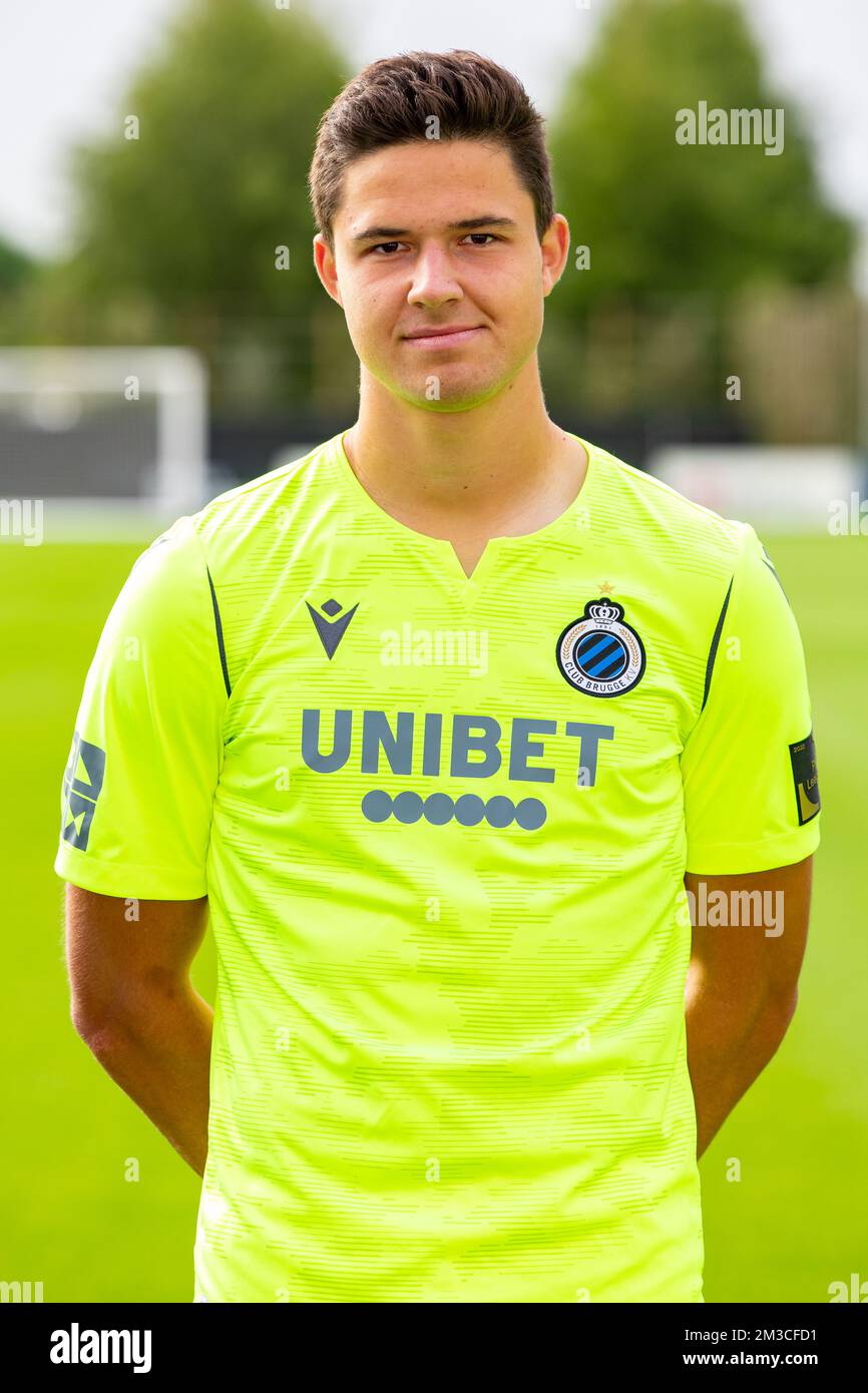 Club's goalkeeper Senne Lammens poses for the photographer during the ...