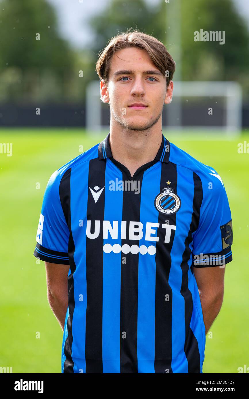 Club's Lynnt Audoor poses for the photographer during the 2022-2023 photoshoot of Belgian ...