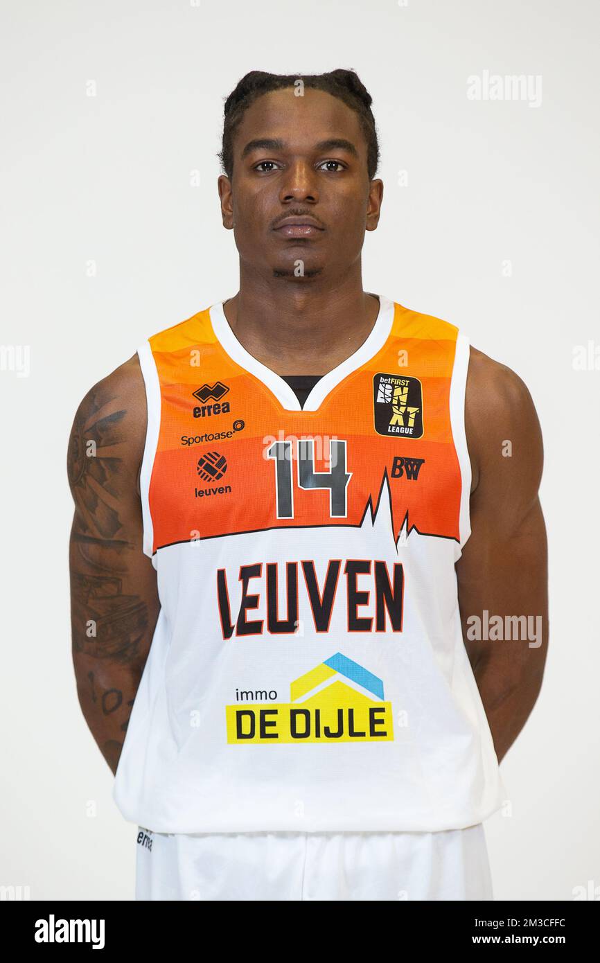 Leuven's Jordan Skipper-Brown poses at a photoshoot of Belgian ...