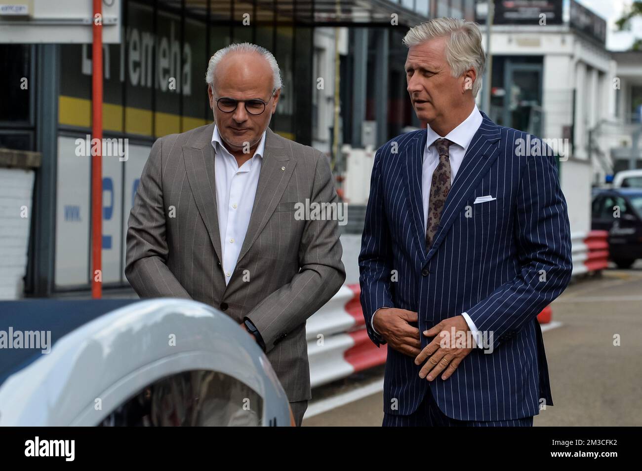 King Philippe - Filip of Belgium (R) pictured during a visit to the ...