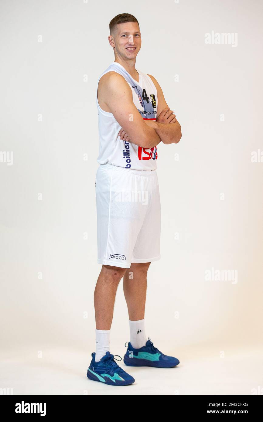 Limburg's Maxime De Zeeuw poses at a photoshoot of Belgian Basketball ...