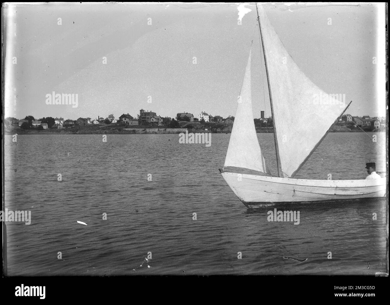 In sailing dory, possibly Charles S. Parker, Marblehead, MA , Sailboats ...