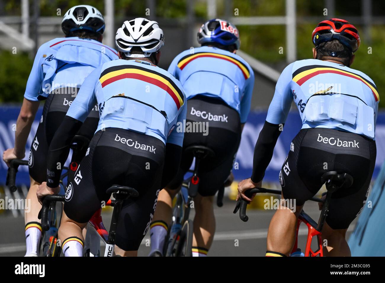 Belgian Nathan Van Hooydonck, Belgian Wout van Aert, Belgian Jasper ...