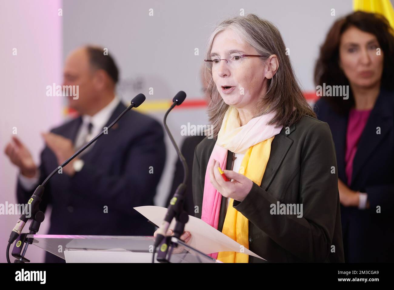 Celine Courtoy pictured during the award ceremony for the 'Merites ...