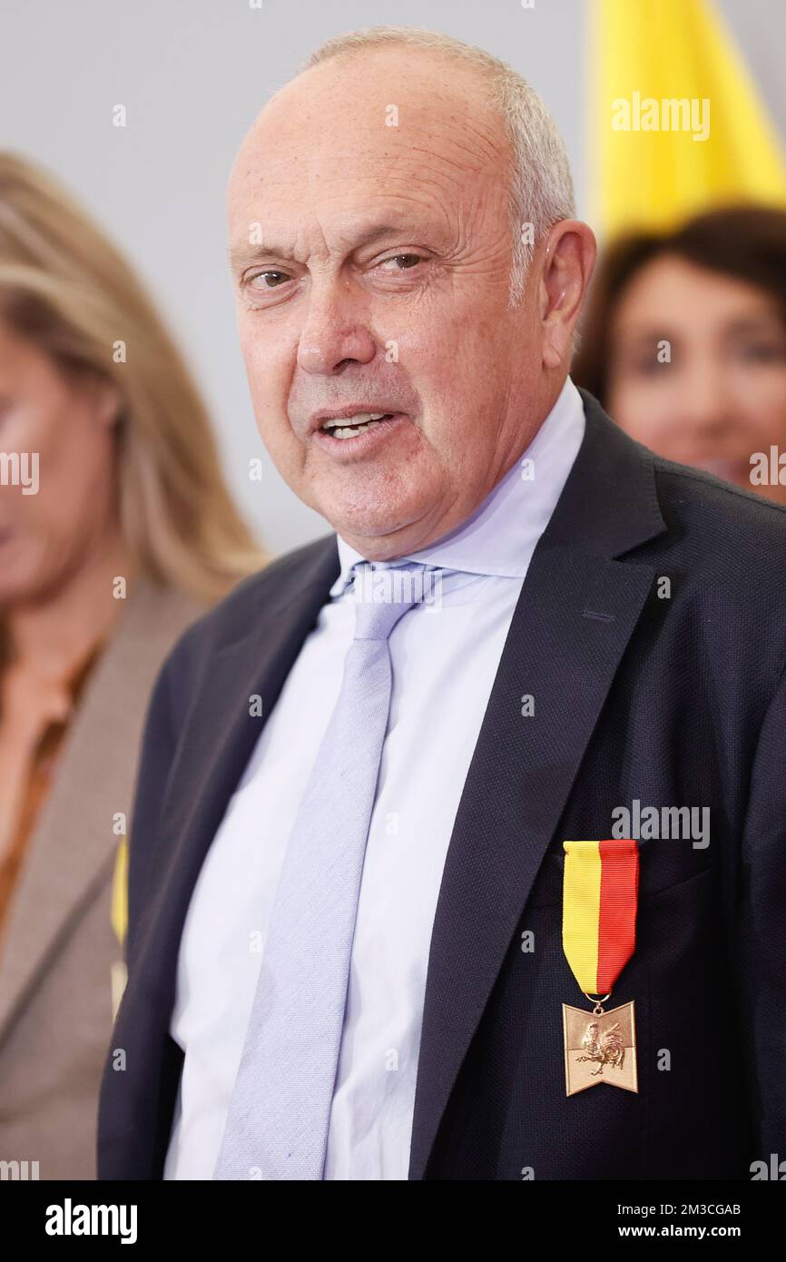 Philippe Draux pictured during the award ceremony for the 'Merites ...