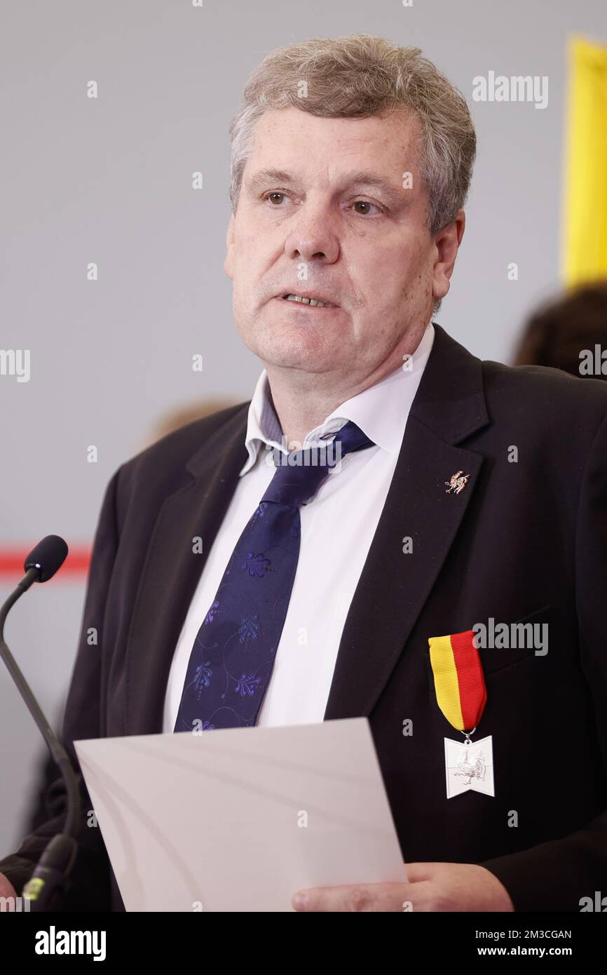 Luc Petit pictured during the award ceremony for the 'Merites Wallons ...