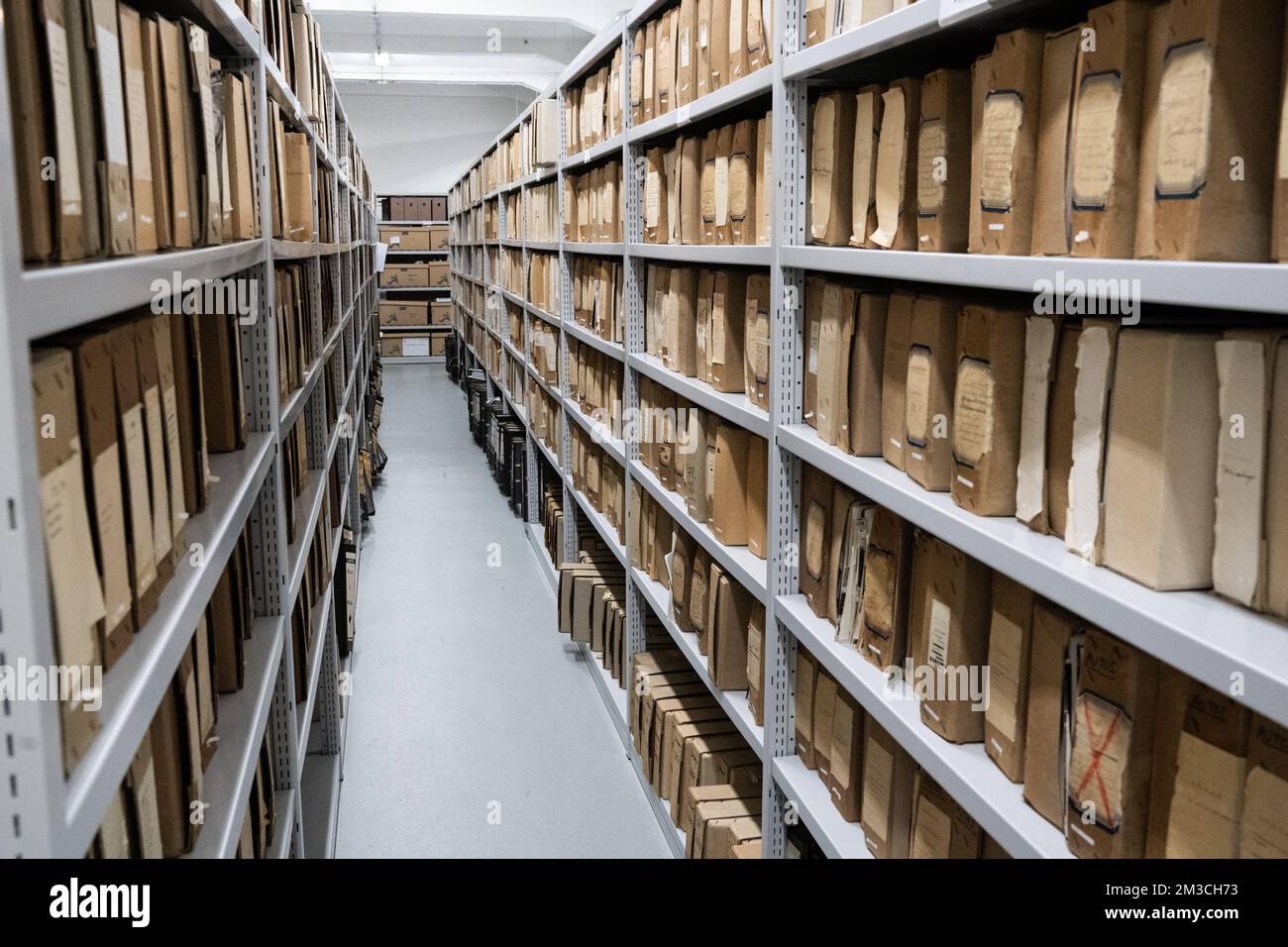 Illustration picture shows Belga Archives at the State Archives ...