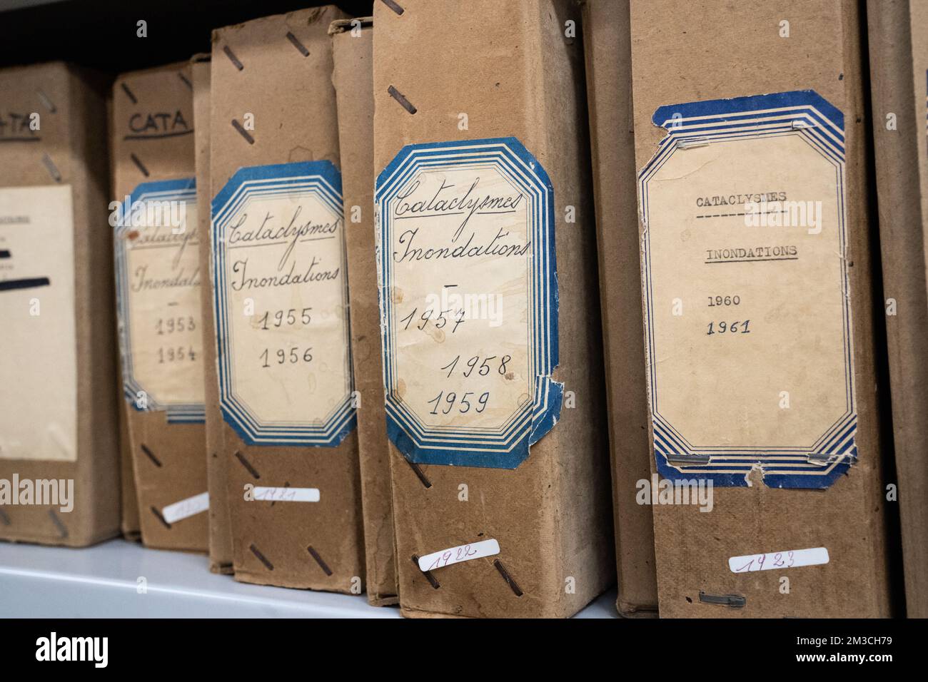 Illustration picture shows Belga Archives at the State Archives ...