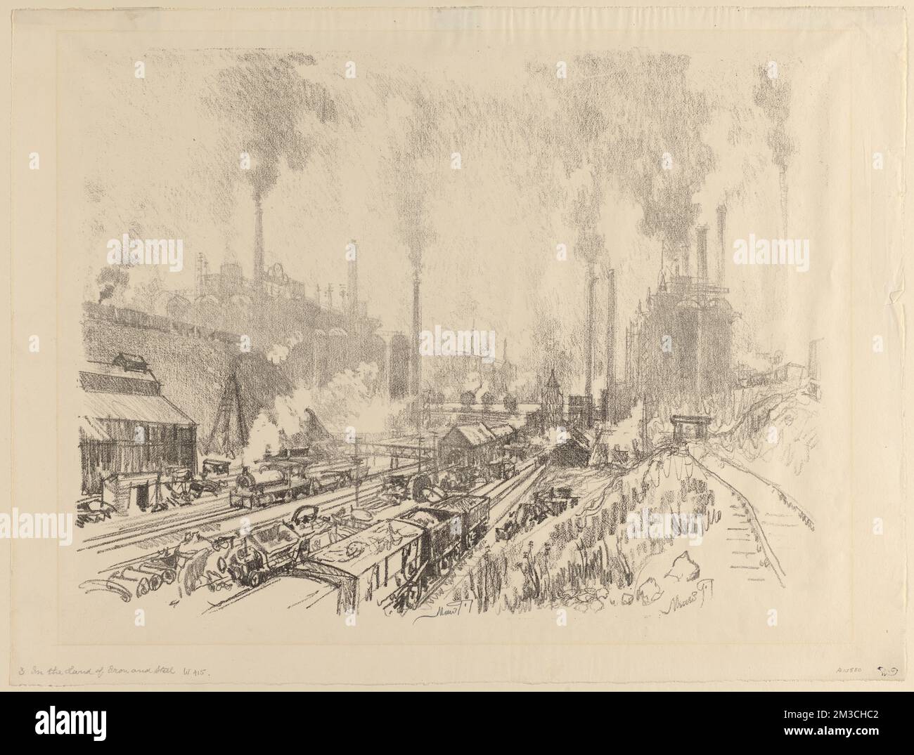 In the land of iron and steel , Railroads, Railroad tracks, Smokestacks ...