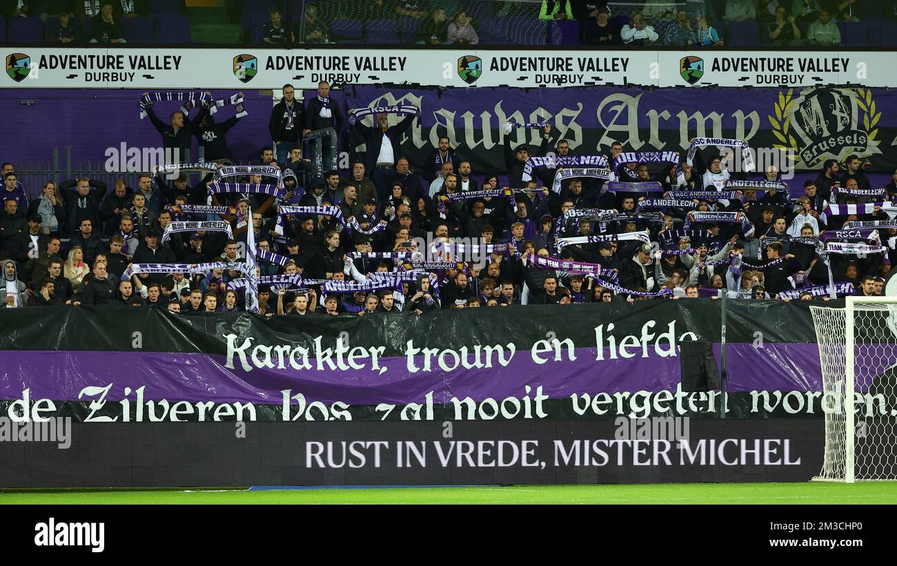 Illustration shows one minute of silence for Former Anderlecht manager ...