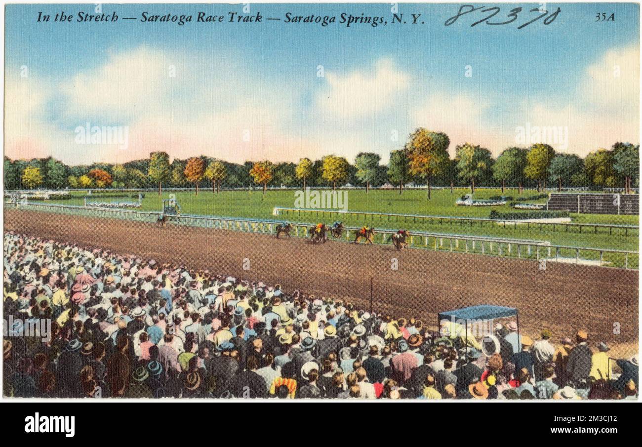 In the stretch -- Saratoga Race Track -- Saratoga Springs, N. Y ...