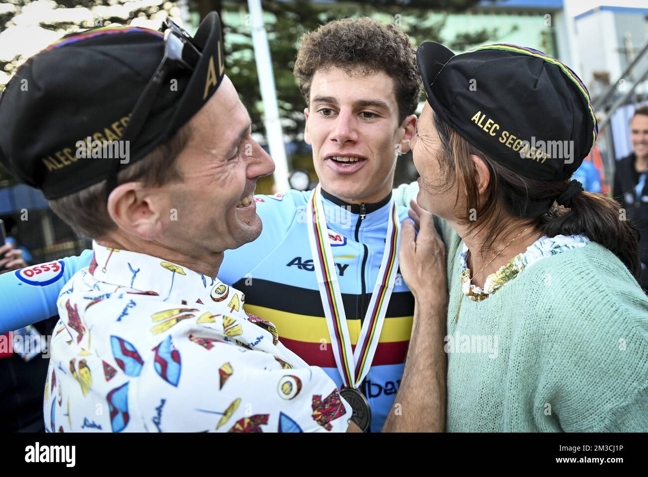 Belgian Alec Segaert , winner of the silver medal celebrates with his ...