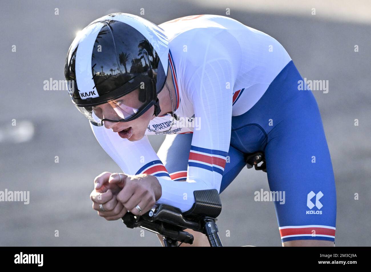British Joshua Tarling pictured in action during the Junior men ...