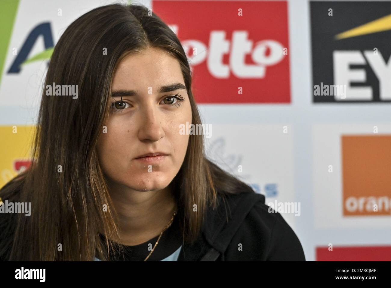 Belgian Jade Linthoudt pictured during a press conference ahead of the ...