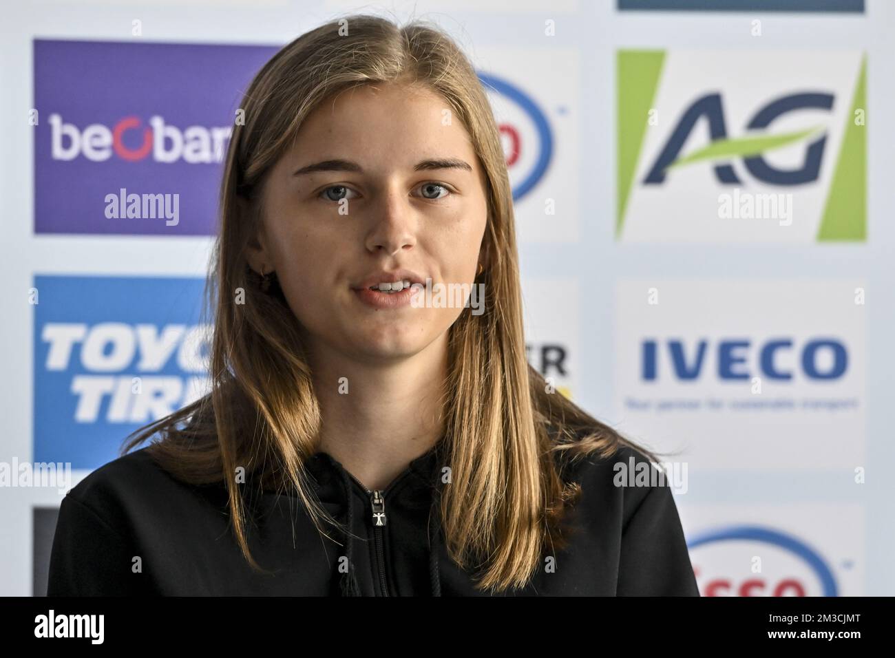 Belgian Fleur Moors pictured during a press conference ahead of the ...