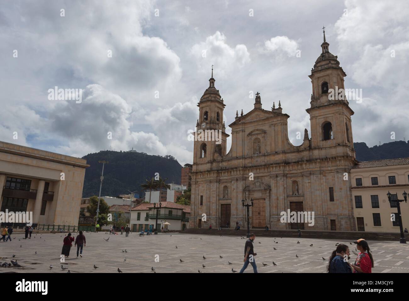 BOGOTA, COLOMBIA - Colonial Church knowed as primatial cathedral at ...