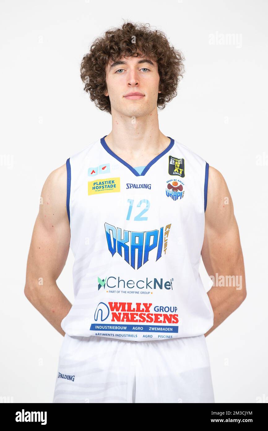 Aalstar's Bram Callebaut poses at a photoshoot of Belgian Basketball ...
