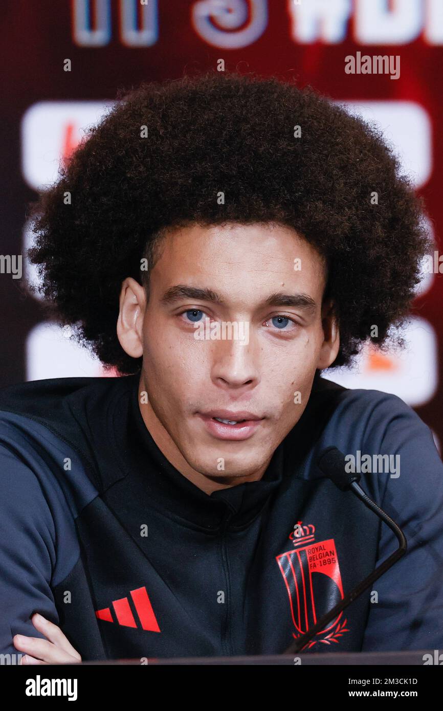 Belgium's Axel Witsel pictured during a press conference of the Belgian ...