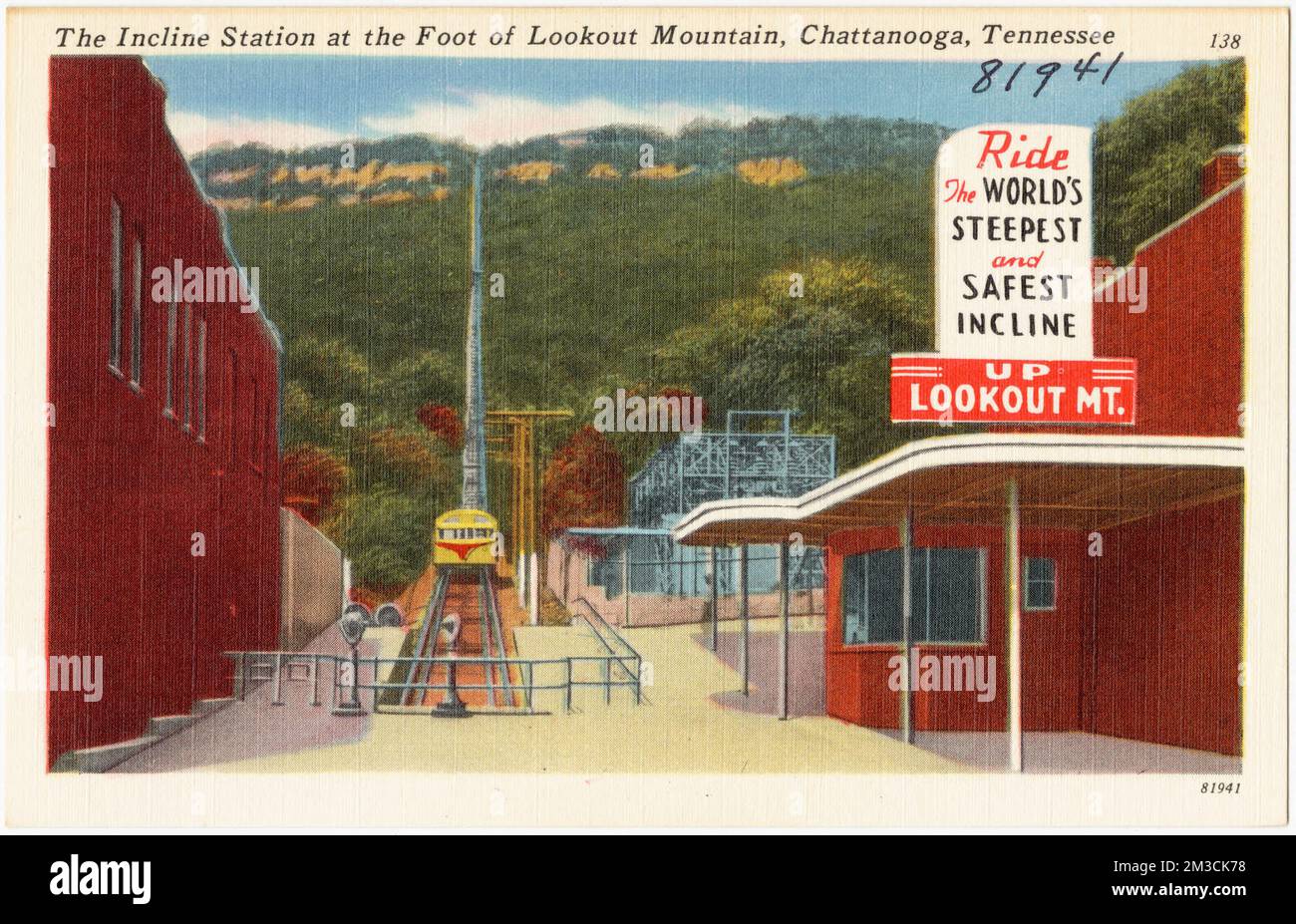 The Incline Station at the foot of Lookout Mountain, Chattanooga ...