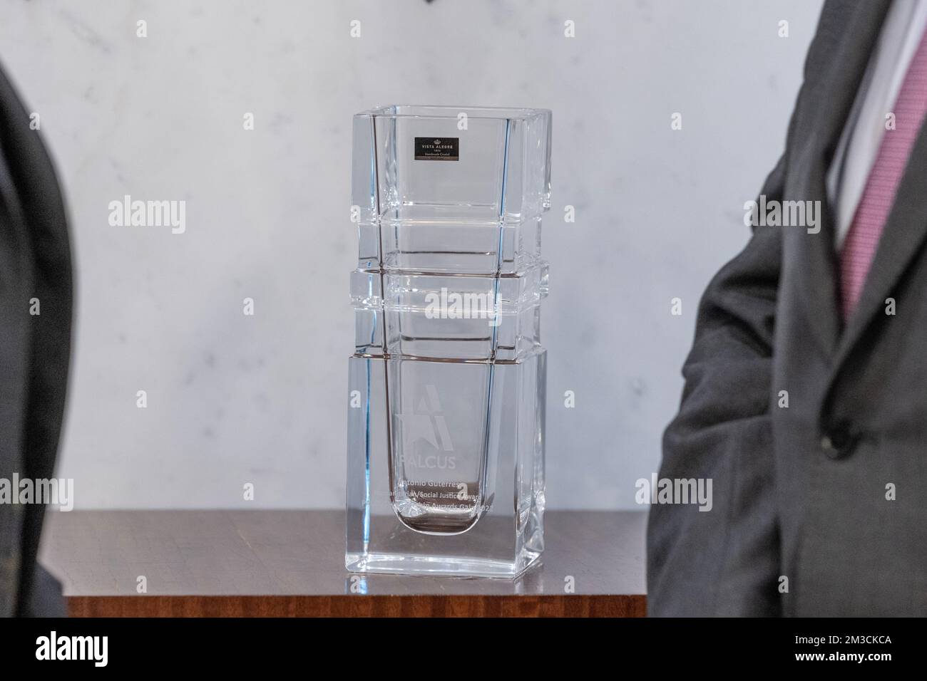 View of award received by Secretary-General Antonio Guterres received ...