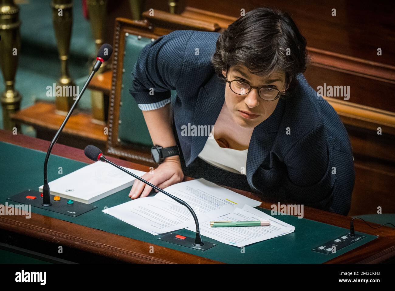 Energy minister Tinne Van der Straeten pictured during a plenary ...