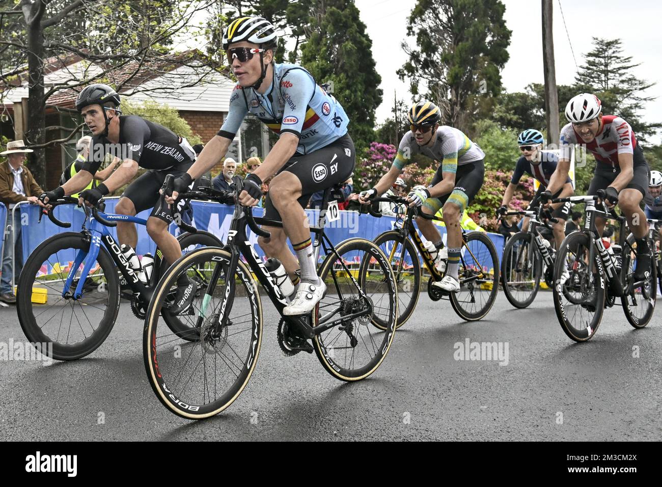 Belgian Lennert Van Eetvelt pictured in action during the U23 men road ...