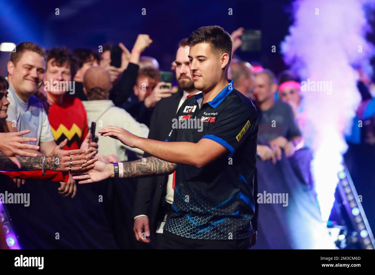 English Ryan Meikle pictured at the first day of the Belgian Darts Open, a tournament in the ...